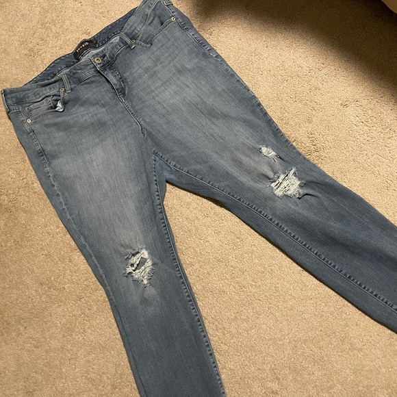 torrid | Jeans | Torrid Blue Distressed Skinny Jeans | Poshmark